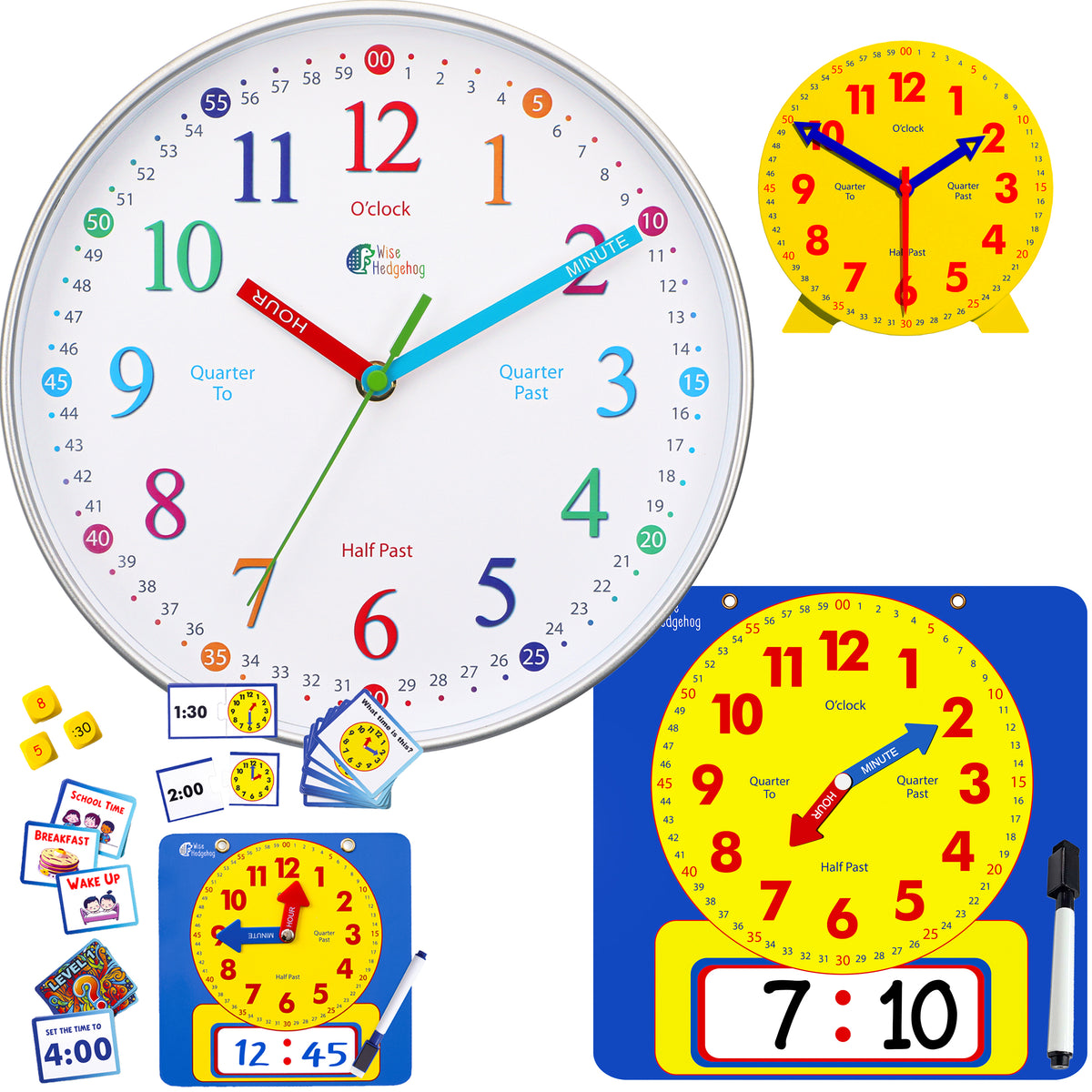 The Ultimate Telling Time Bundle - Learning Wall Clock & Large Demonst ...
