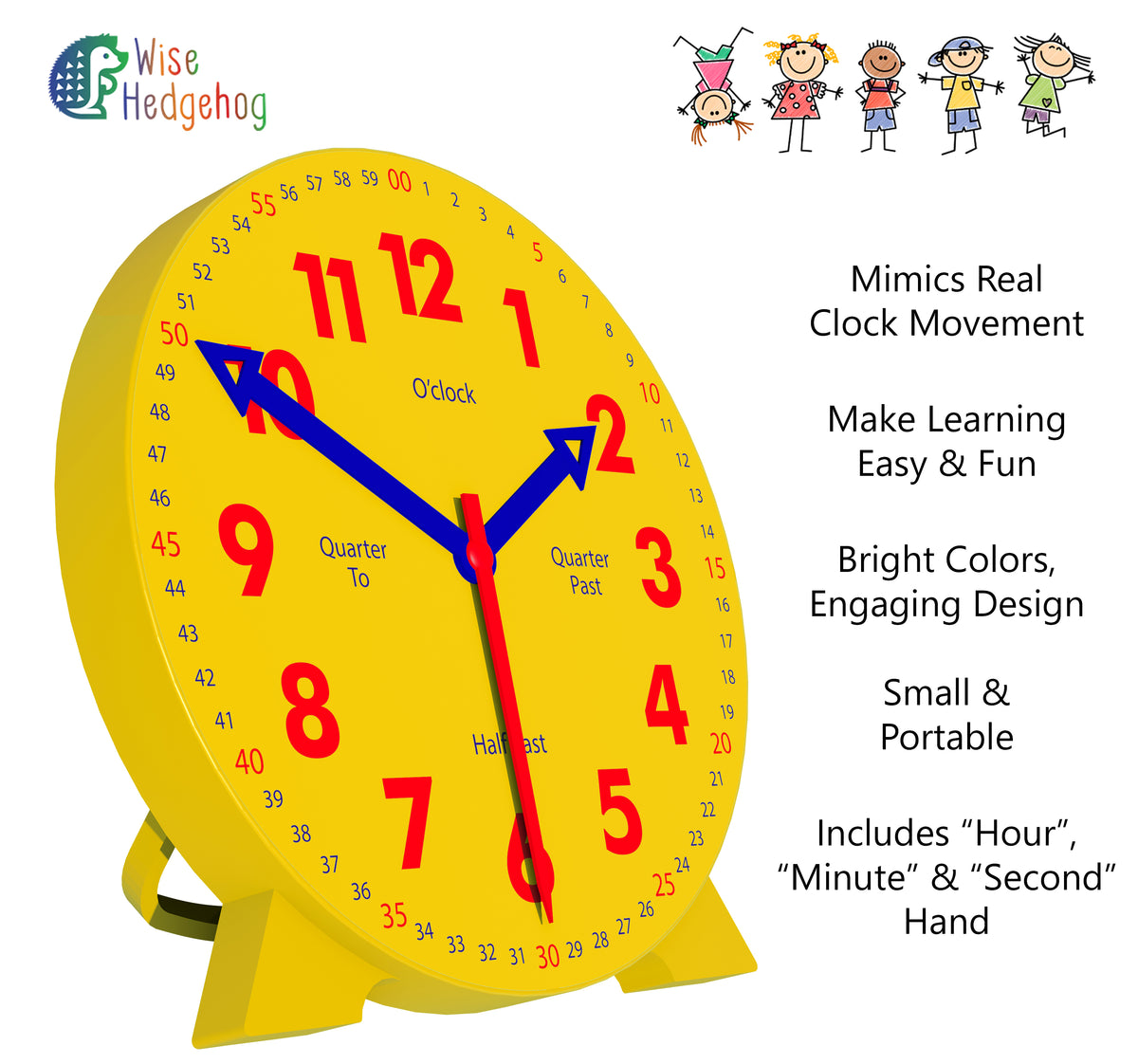 Learning Clock Bundle - Teaching Time Activity and Game Set & Large De ...