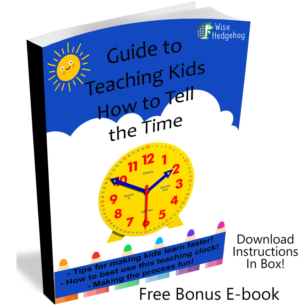 Kids Telling Time Practice Learning Clock - 4 Inch Size Handheld Teach ...
